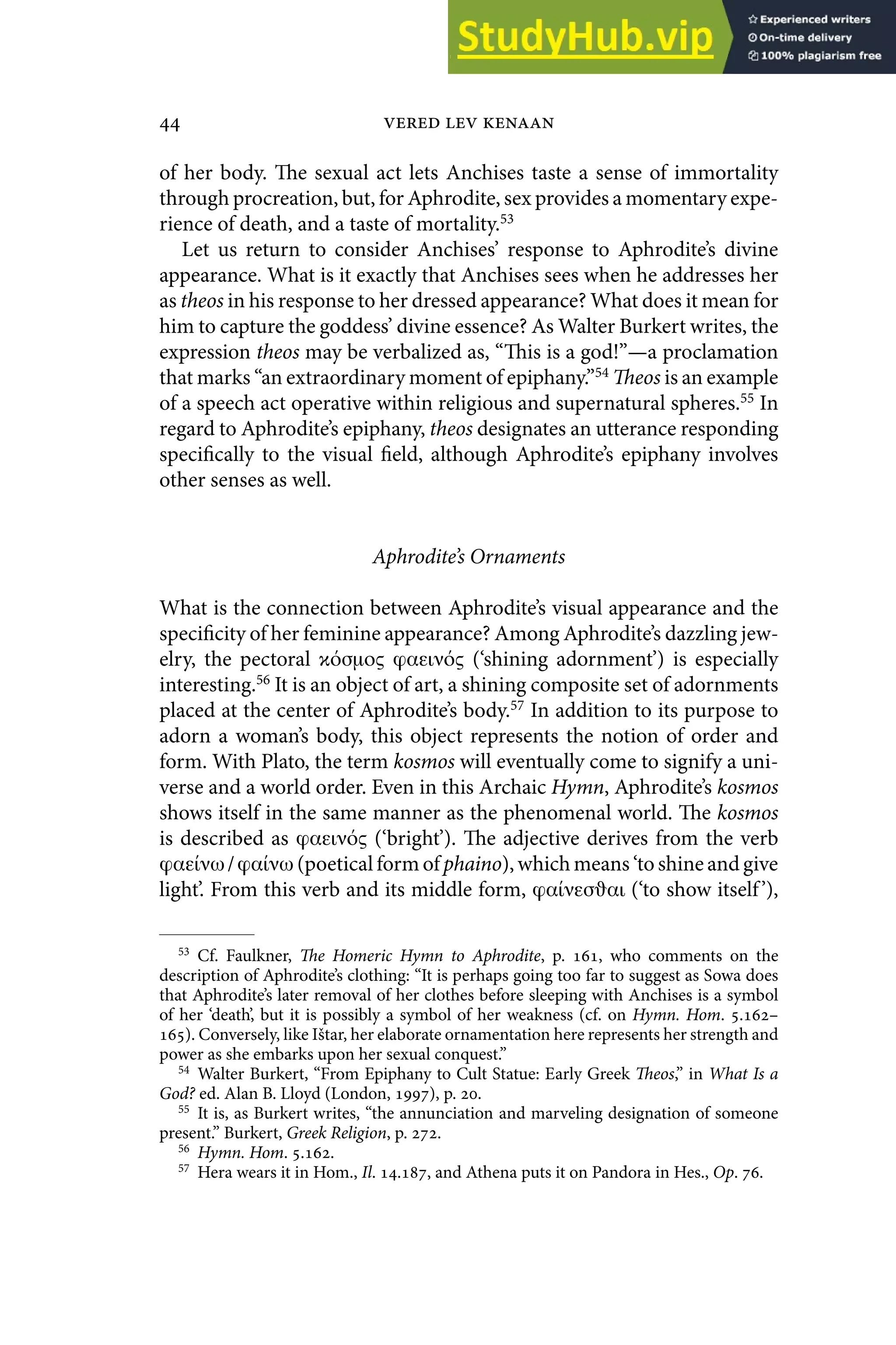 Aphrodite The Goddess Of Appearances | PDF