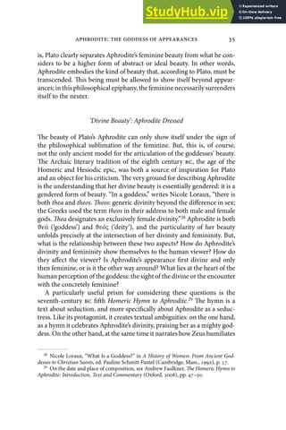 Aphrodite The Goddess Of Appearances | PDF