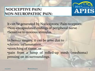 Inguinodynia: Chronic pain after inguinal hernia surgery by Dr. Avisak ...