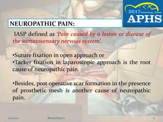 Inguinodynia: Chronic pain after inguinal hernia surgery by Dr. Avisak ...