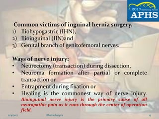 Inguinodynia: Chronic pain after inguinal hernia surgery by Dr. Avisak ...