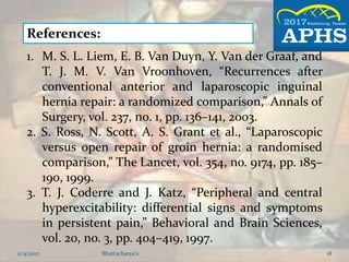 Inguinodynia: Chronic pain after inguinal hernia surgery by Dr. Avisak ...