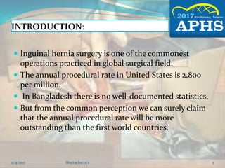 Inguinodynia: Chronic pain after inguinal hernia surgery by Dr. Avisak ...