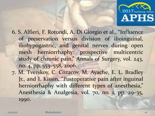 Inguinodynia: Chronic pain after inguinal hernia surgery by Dr. Avisak ...