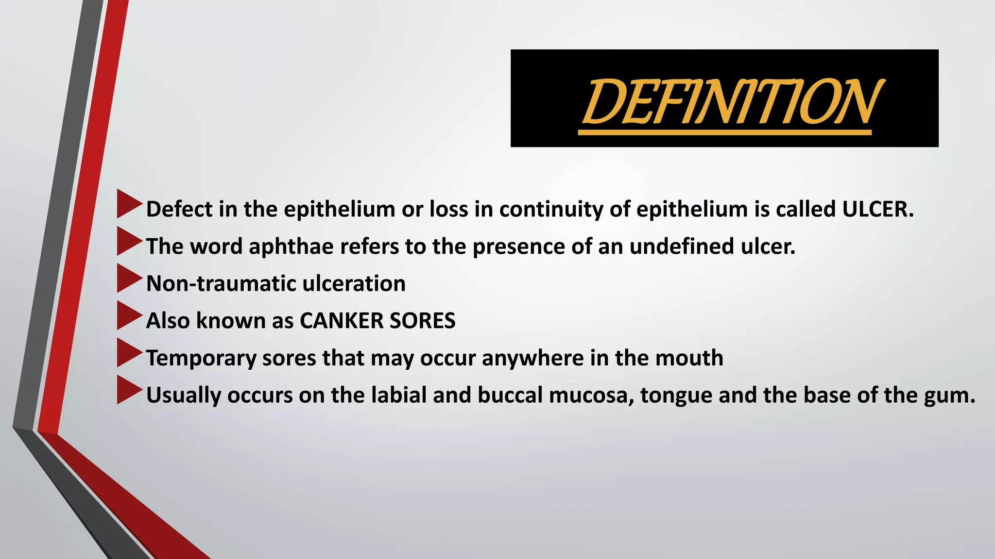 Aphthous ulcer | PPTX