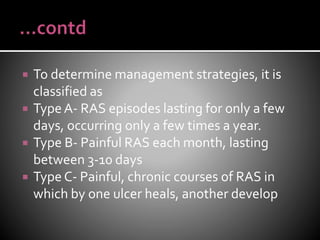 Aphthous ulcers | PPTX