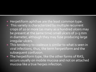 Aphthous ulcers | PPTX