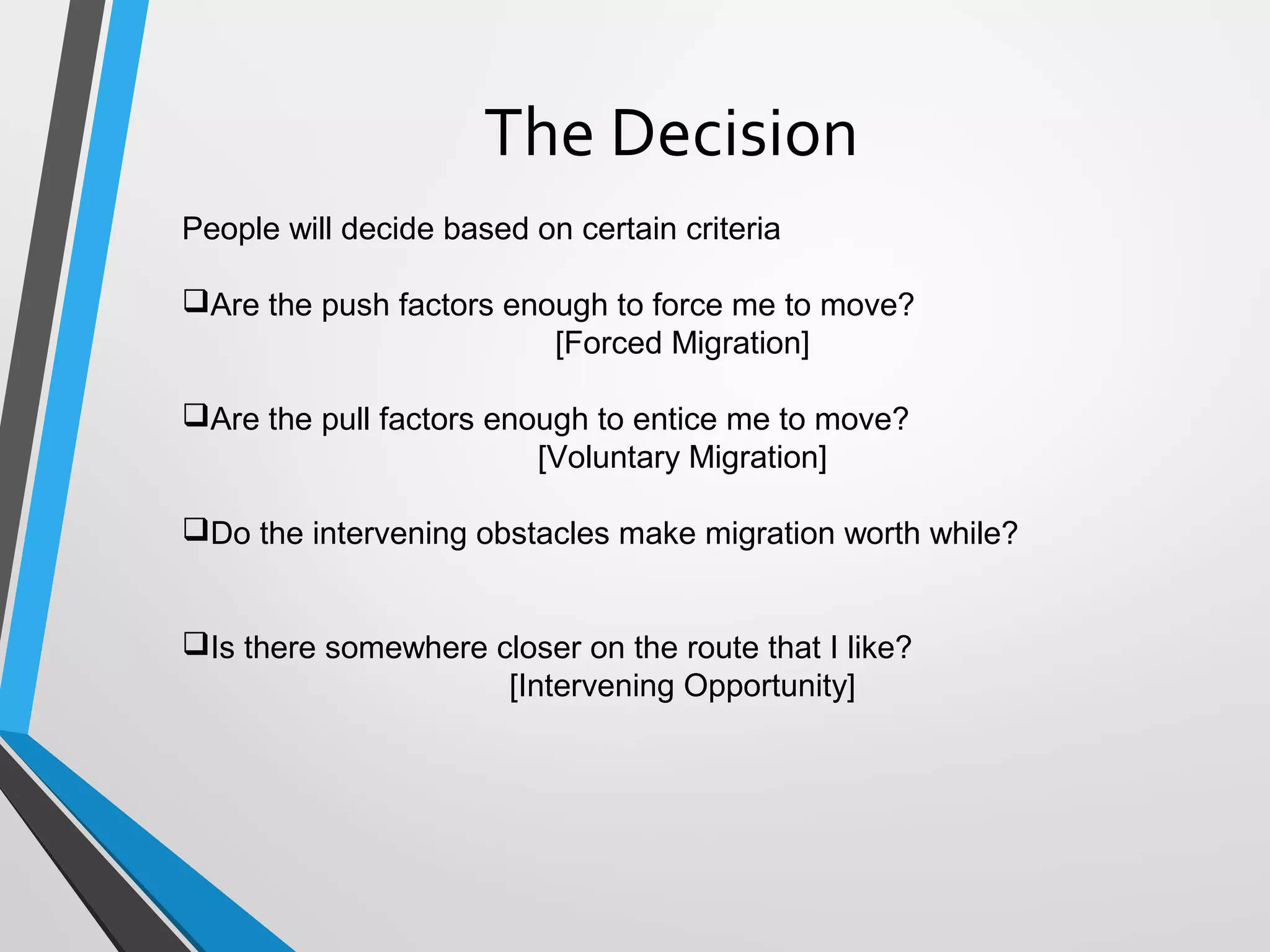 Lee's model of migration | PPT