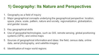 AP Human Geography Course Description | PPT