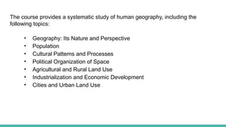 Ap human geography course description | PPT