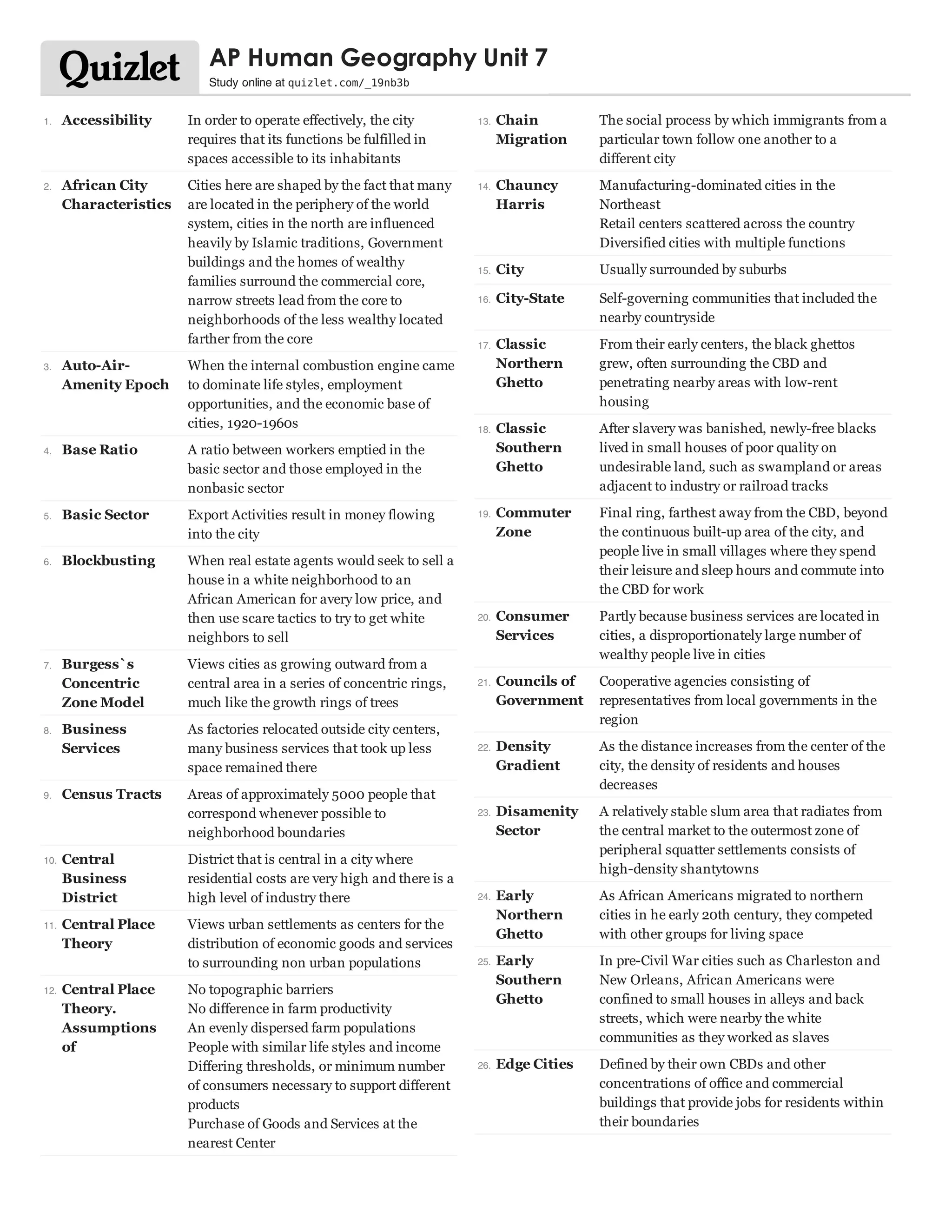Ap human geography unit 7 | PDF