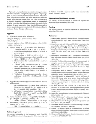 A Physicochemical Model of Crystalloid Infusion on Acid Base Status by Edward Omron MD, MPH, | PDF
