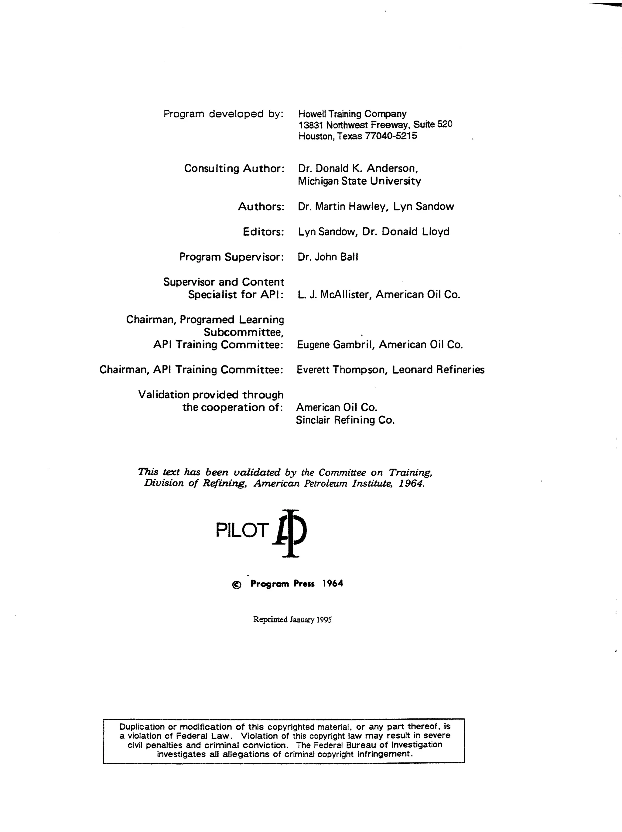 API-1014WB-Practical Distillation Unit-7 Abnormal Operations Unit-8 ...