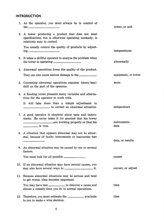 API-1014WB-Practical Distillation Unit-7 Abnormal Operations Unit-8 ...
