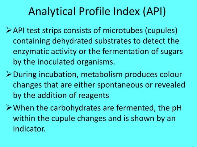 Analytical Profile Index (API) & Automated Machines | PPTX