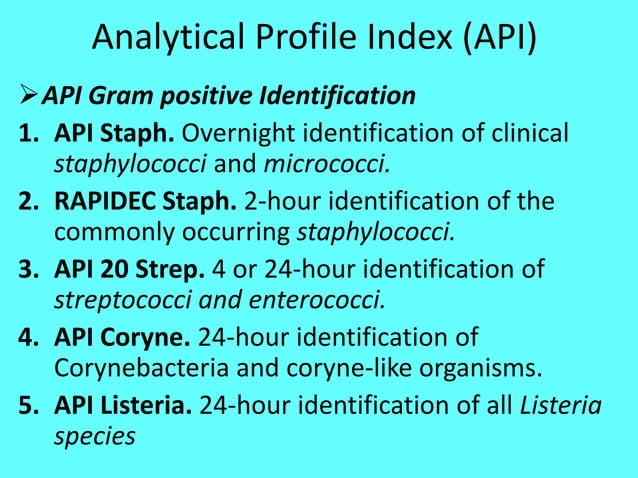 Analytical Profile Index (API) & Automated Machines | PPTX