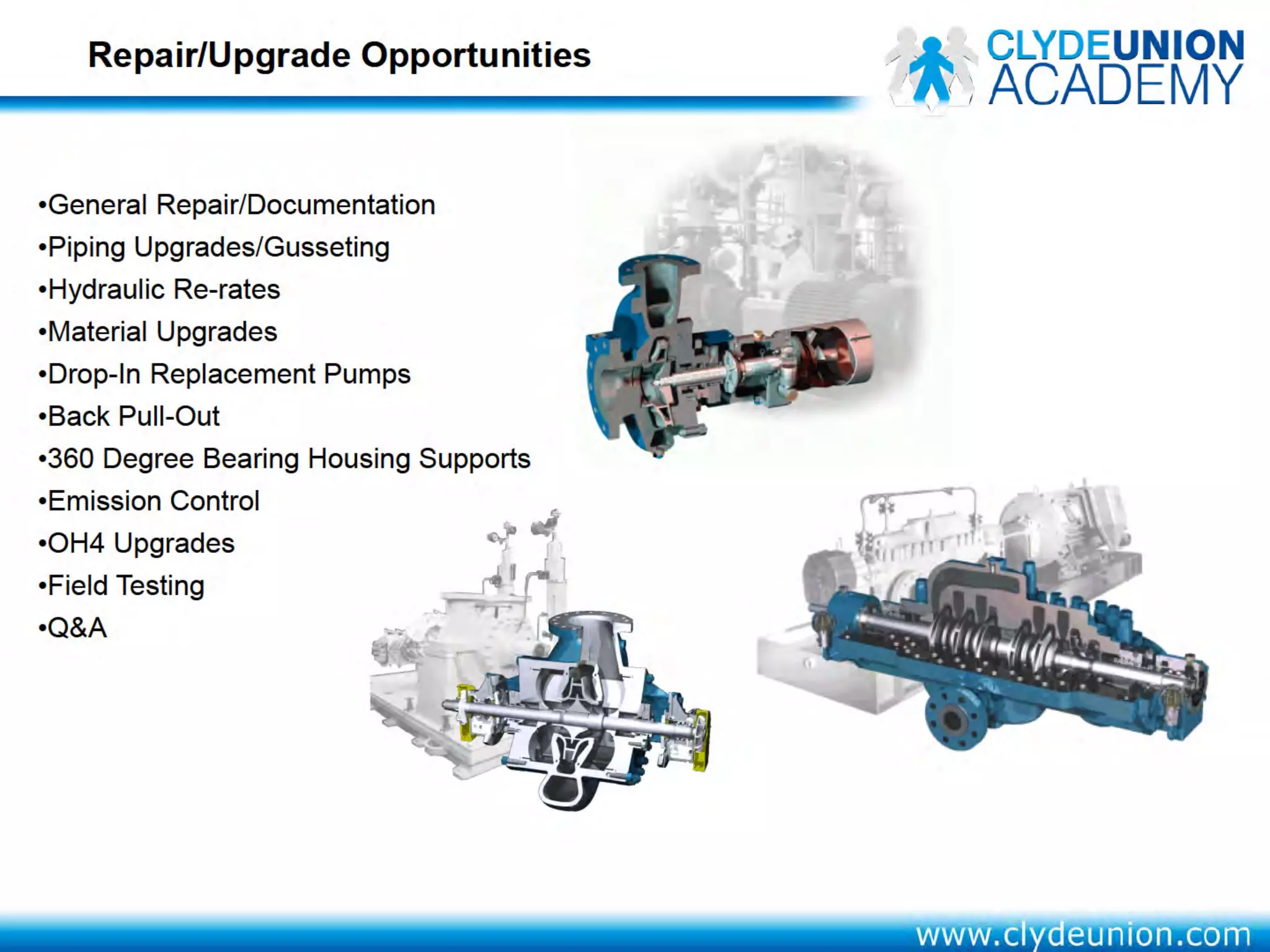 API 610 Centrifugal Pump Repairs By Clyde Union Pump Company | PDF