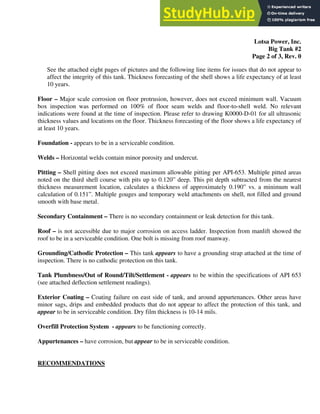API-653 Tank Inspection Sample Report | PDF
