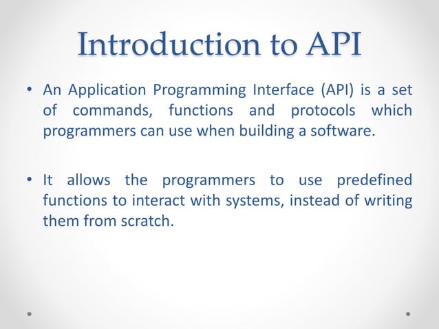 Api application programming interface | PPT