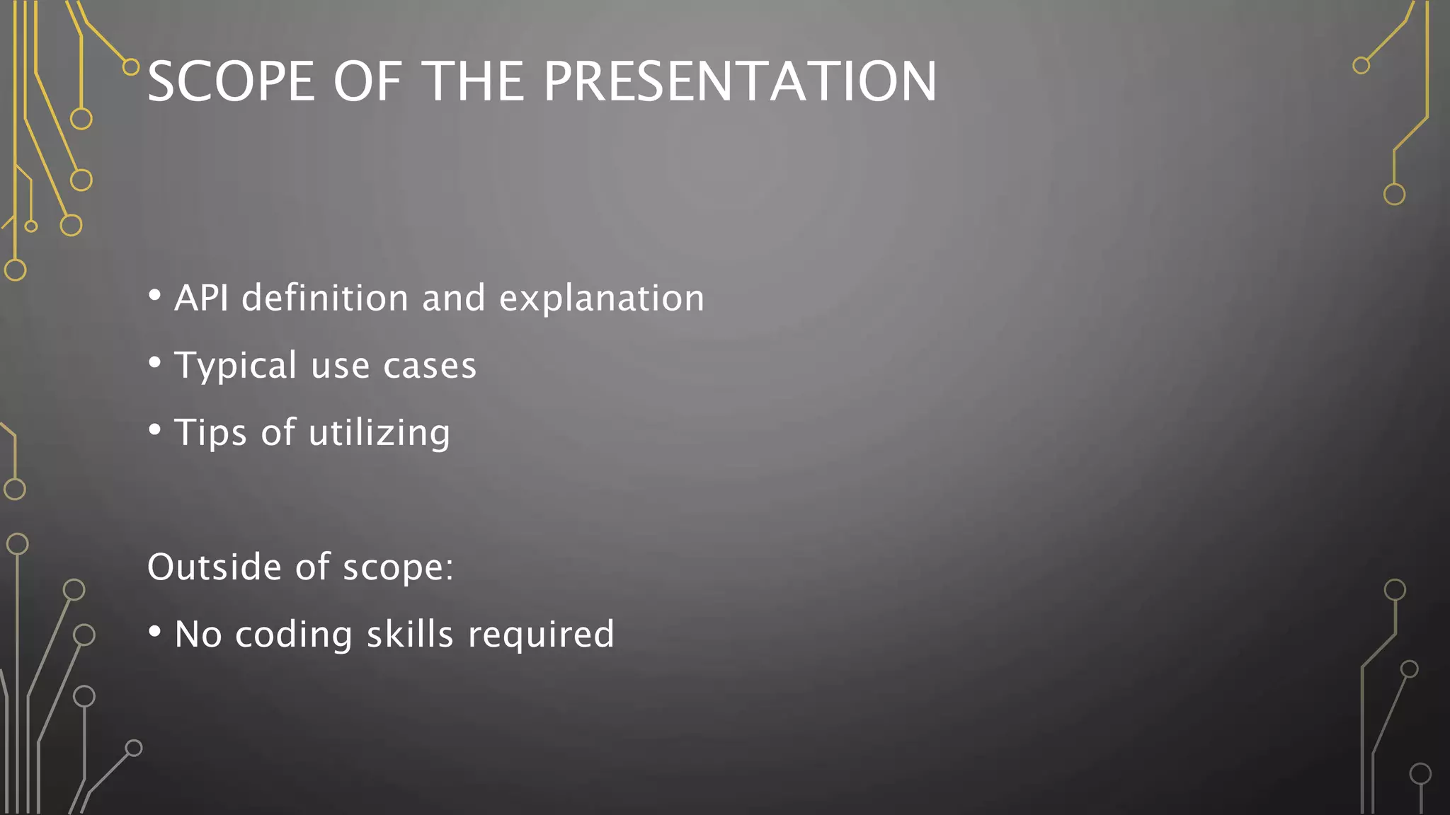 Api for dummies | PPT