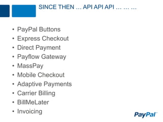 Providing Full Featured Payments (API) at Scale | PPT