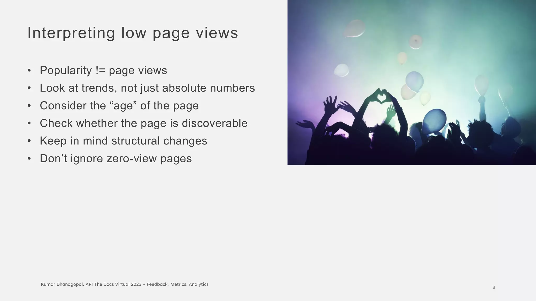 Making sense of analytics for documentation pages | PPT
