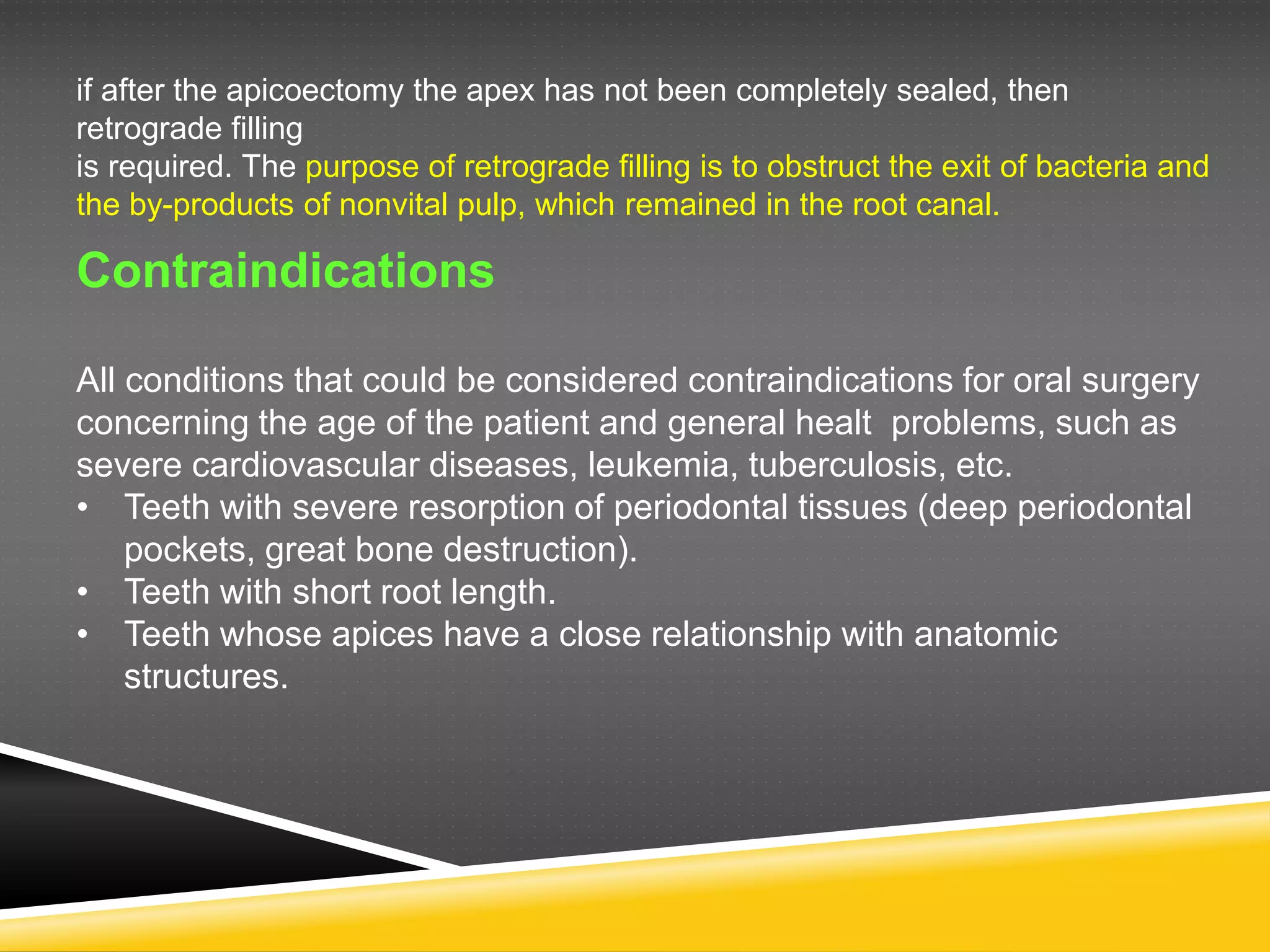 apicoectomy | PPTX