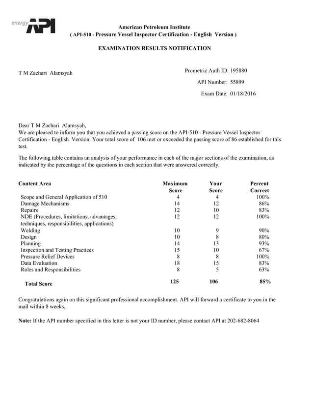 Api 510 | PDF | Standardized Testing | Educational Assessment