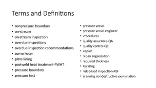 API 510 Pressure Vessel Inspection Code:In-service Inspection, Rating ...