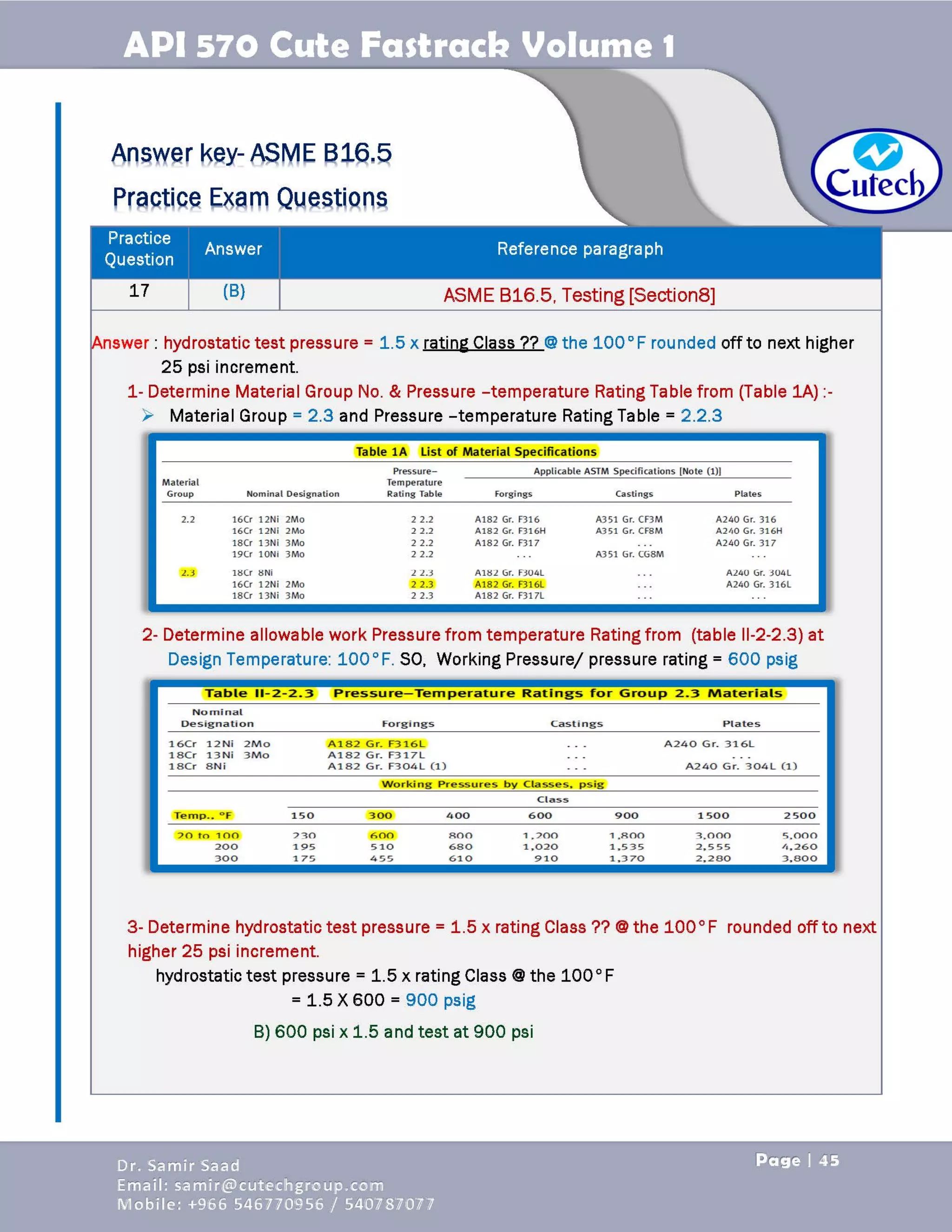API 570 - Piping Inspector Fastrack- Volume 1-Dr. Samir Saad | PDF