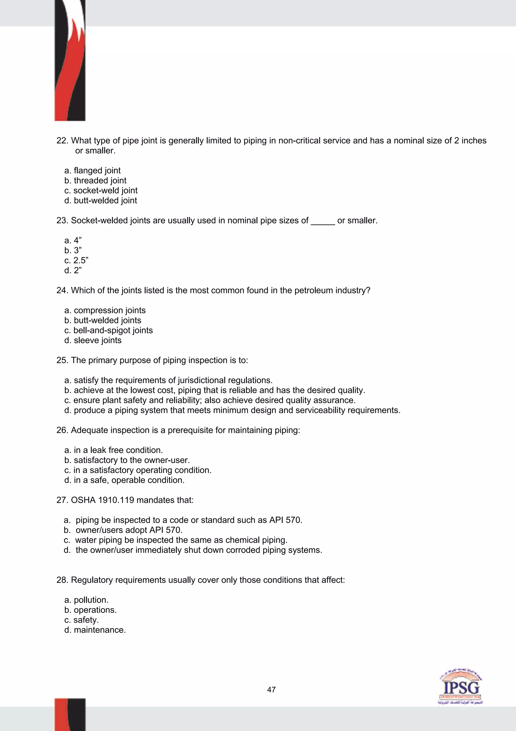 Api 570 course material | PDF