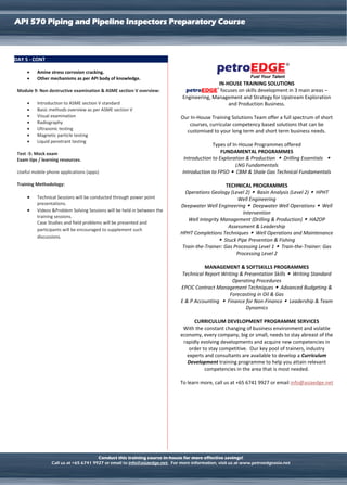 API 570 Piping and Pipeline Inspectors Preparatory Course | PDF