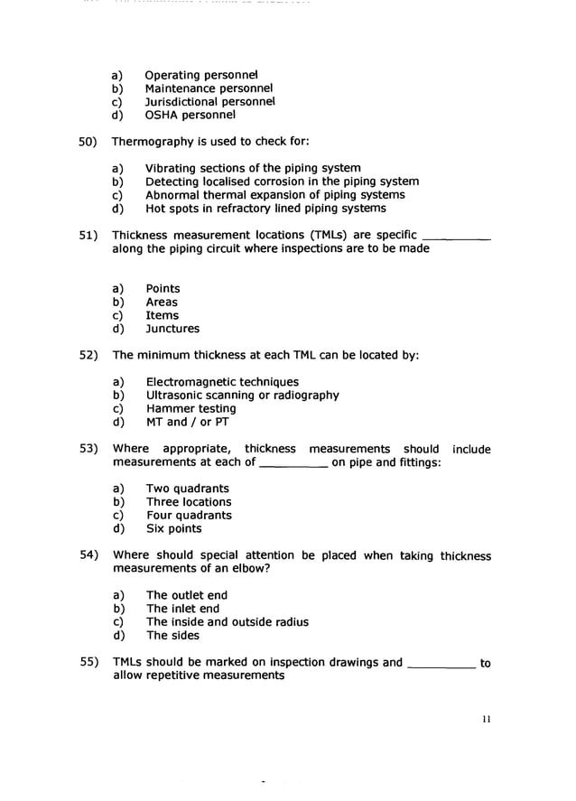Api 570 practice questions | PDF | Free Download