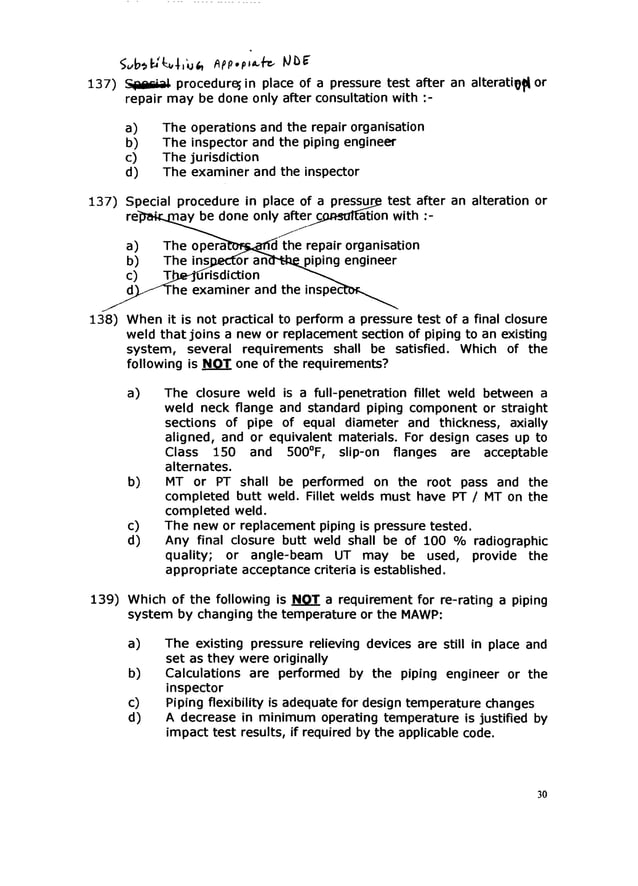 Api 570 practice questions | PDF | Free Download