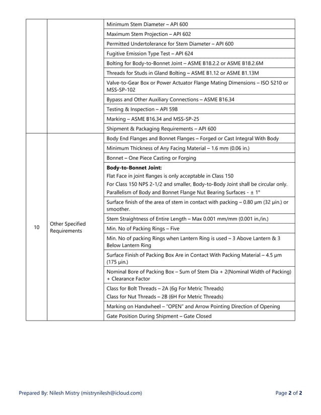 API 600 Overview - Steel Gate Valves - Flanged and Buttwelding Ends ...