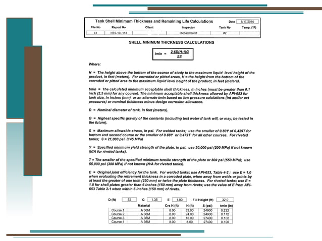 API 653 TANK INSPECTION.pdf | Civil Engineering Industry | Industries