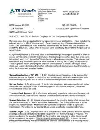 Api 671 4 th edition dresser rand ref x 46091 (3) | PDF