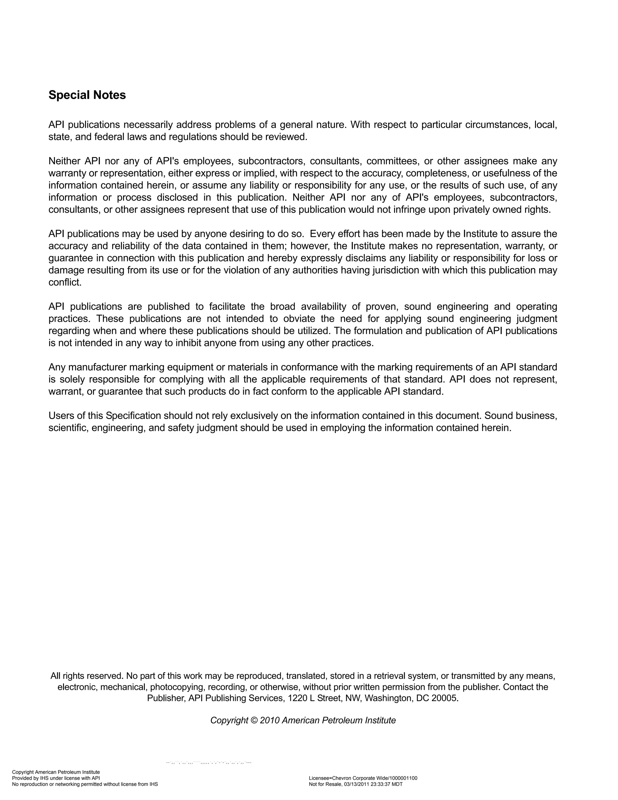 Standard API 6A-2011 for Oil & Gas Wellhead & Christmas Tree Equipment ...