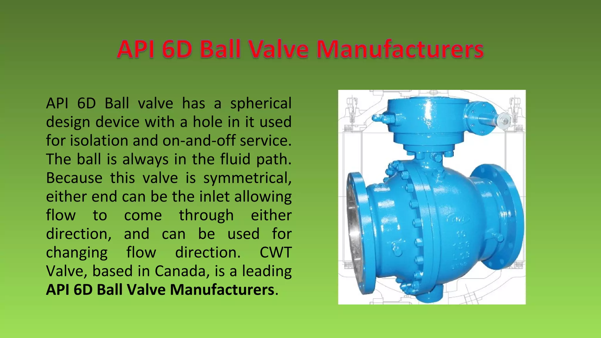 API 6D ball valve manufacturers | PPT