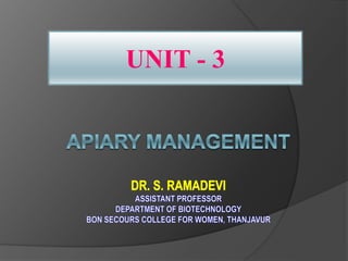 Beekeeping Guide: Apiary Management, Honey Extraction, and More | PPT