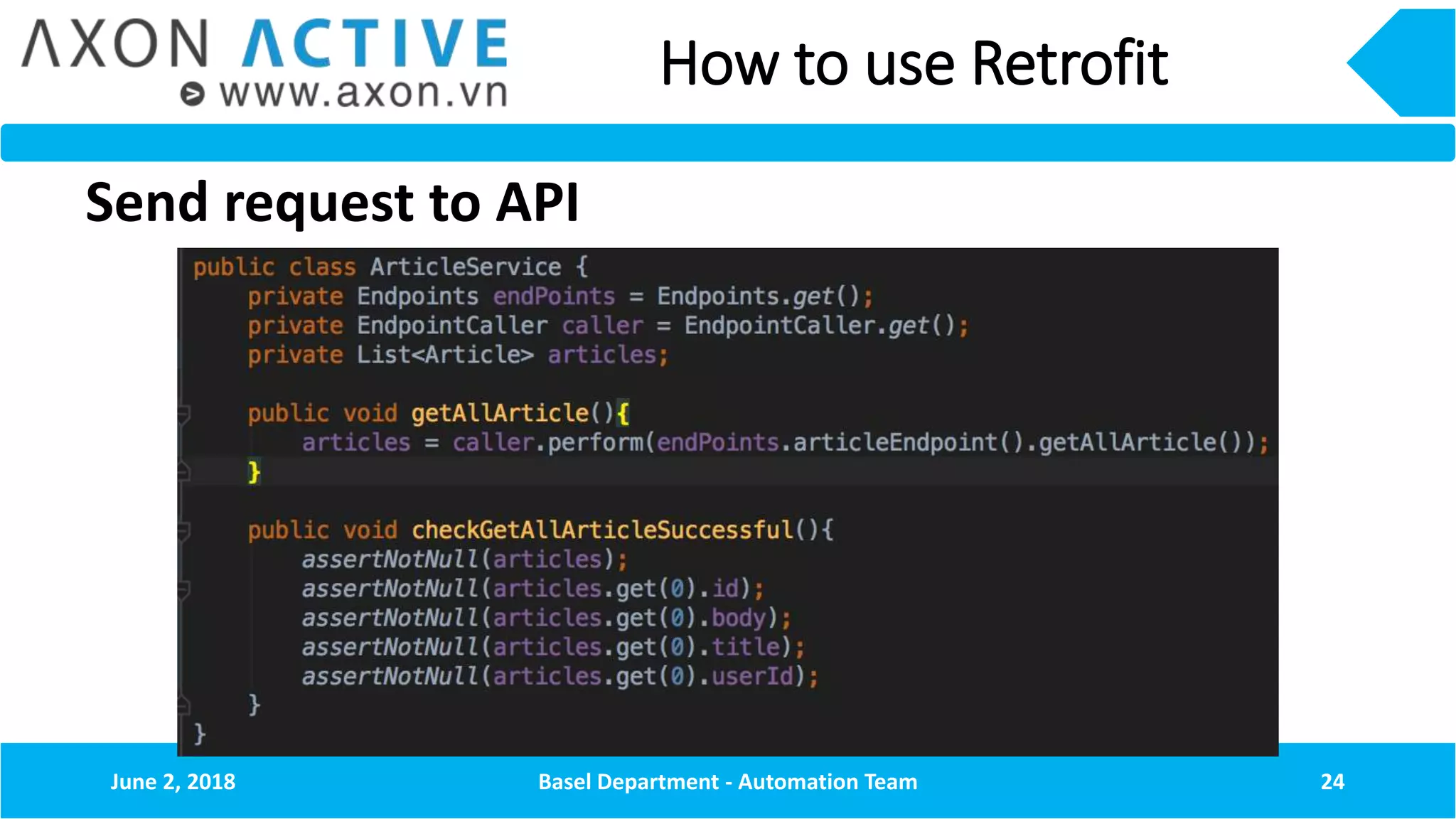 Dn Scrum Breakfast Api Automation Testing Using Retrofit And Cucumber Ppt