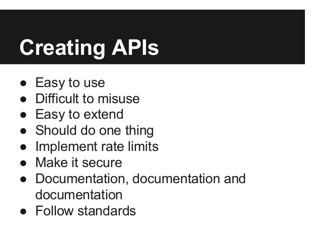 Api best practices