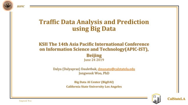 Traffic Data Analysis and Prediction using Big Data | PPTX | Technology ...
