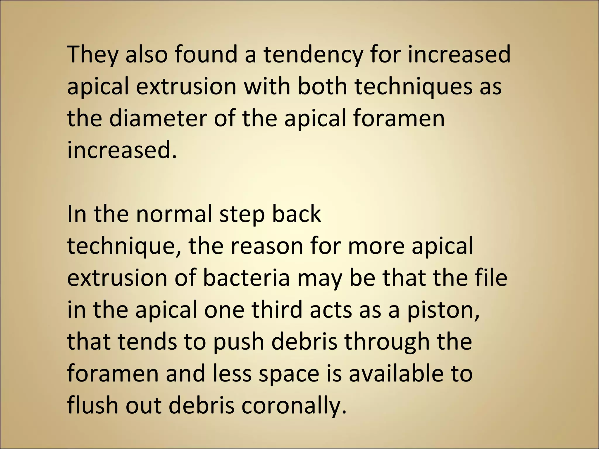 Apical extrusion of intracanal bacteria following use of various ...