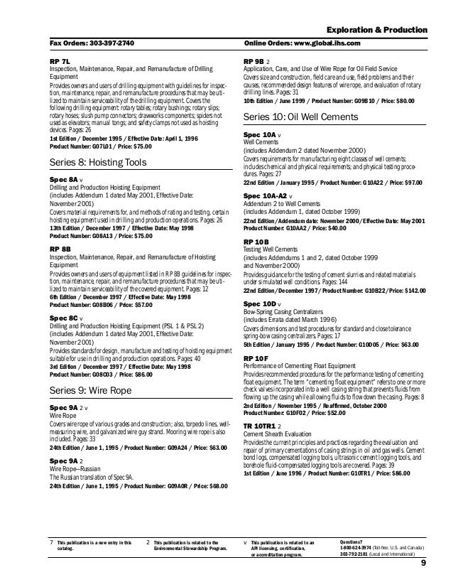 Api Spec 7k 5th Edition - badgerbiology