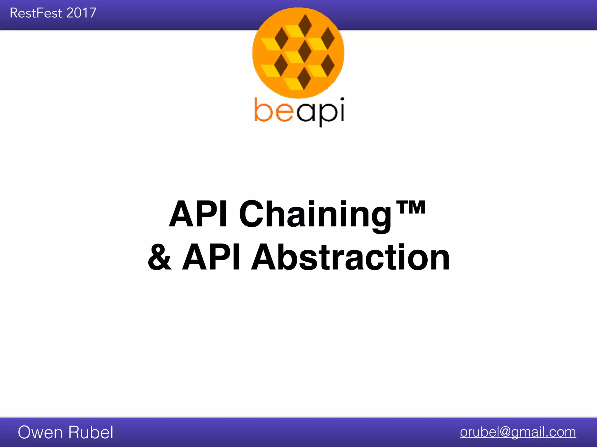 Api chaining(tm) | PPT