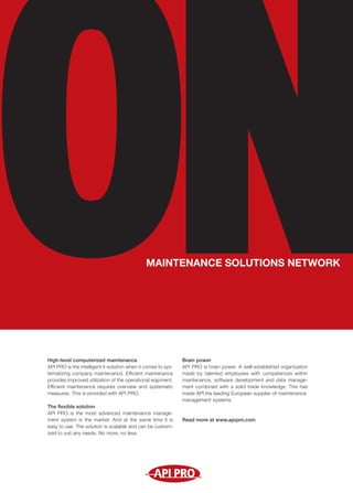 Api company brochure | PDF