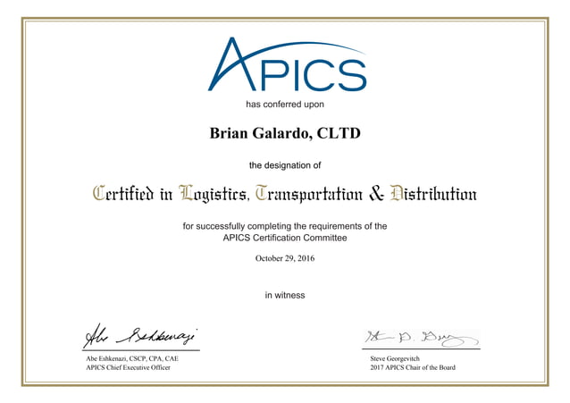 APICS CLTD | PPT