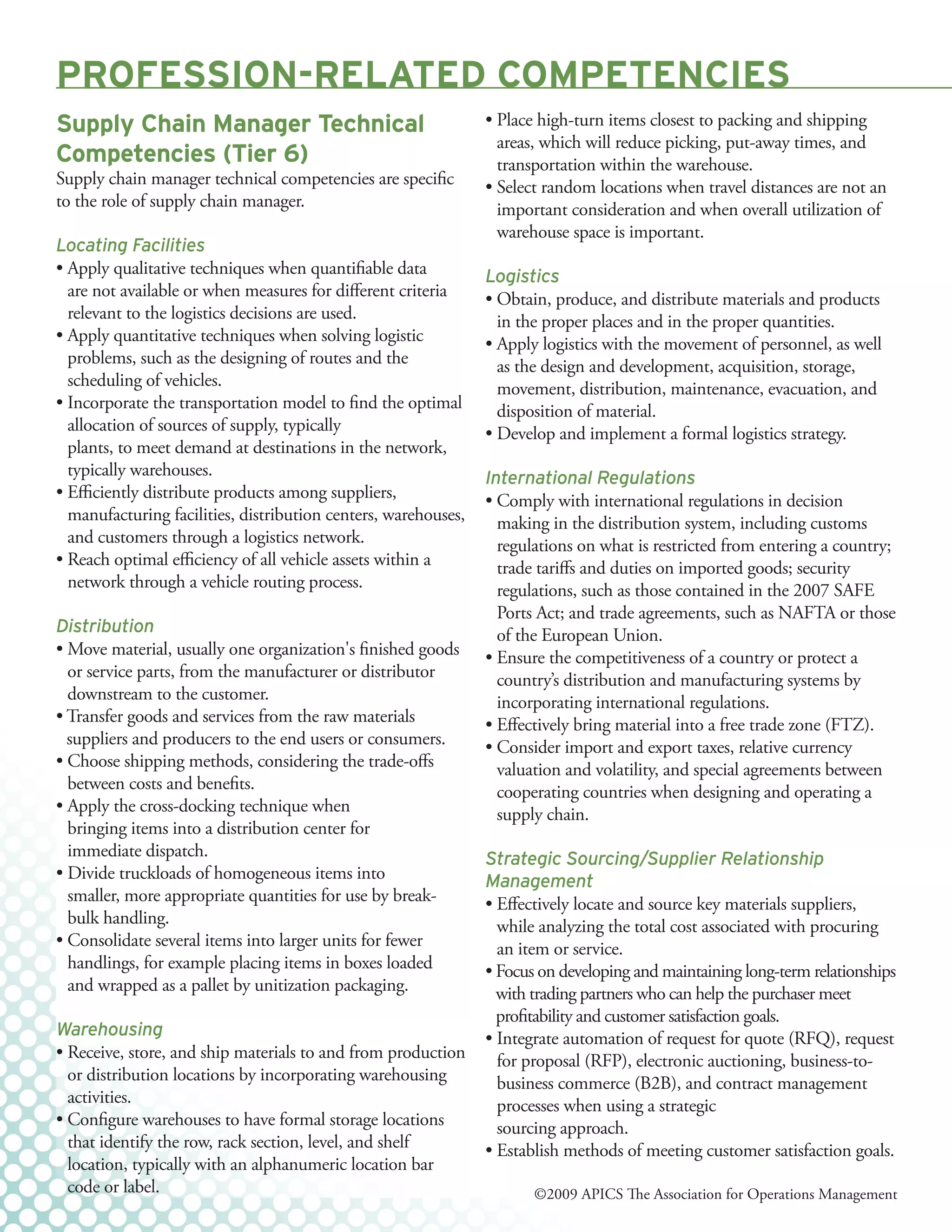 Apics Competency Model | PDF