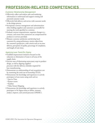 Apics Competency Model | PDF